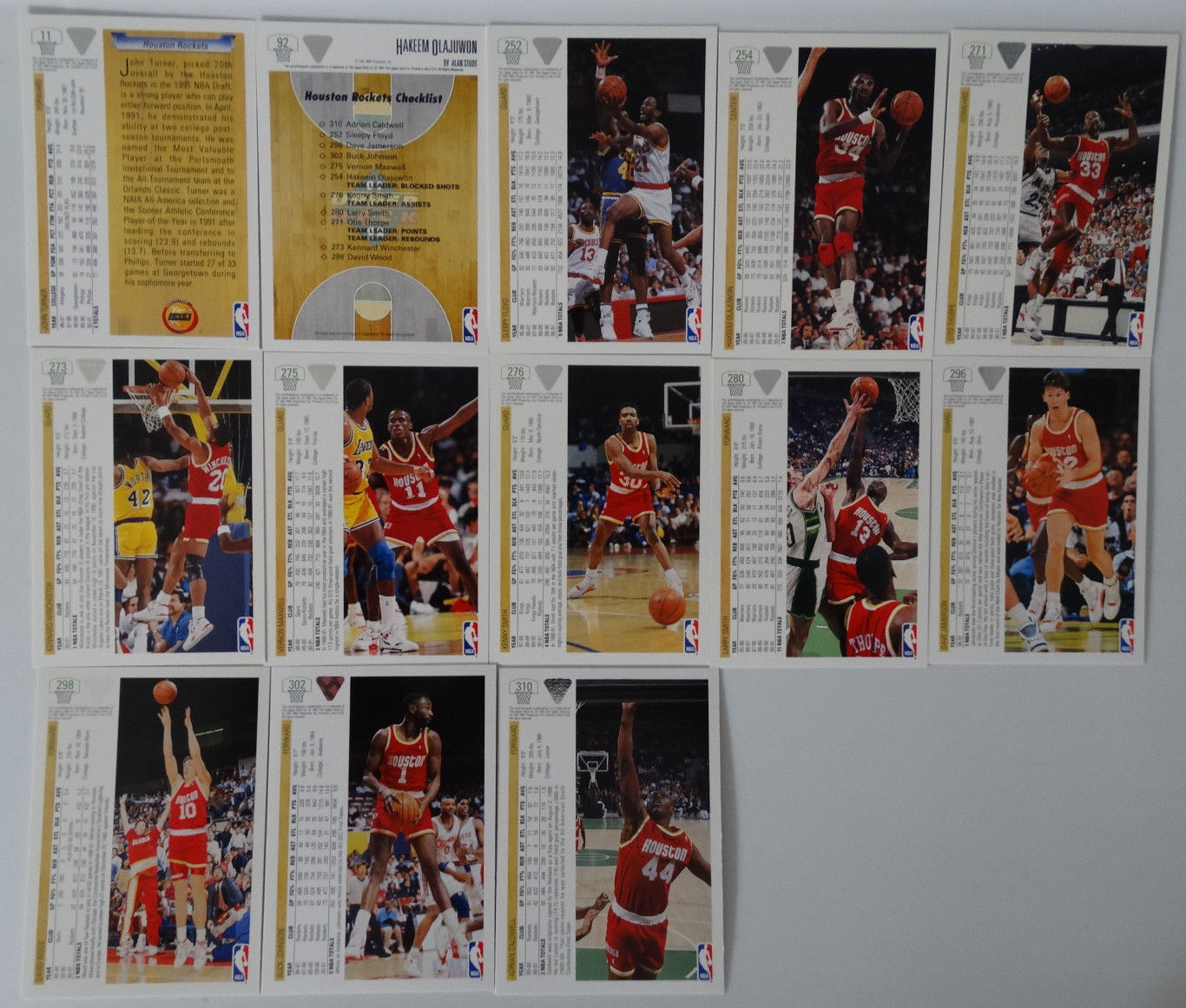 1991-92 Upper Deck Houston Rockets Team Set Of 15 Basketball Cards | eBay