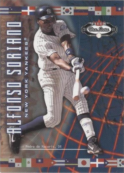 2003 Fleer Box Score - International Road Trip Alfonso Soriano #195 for ...