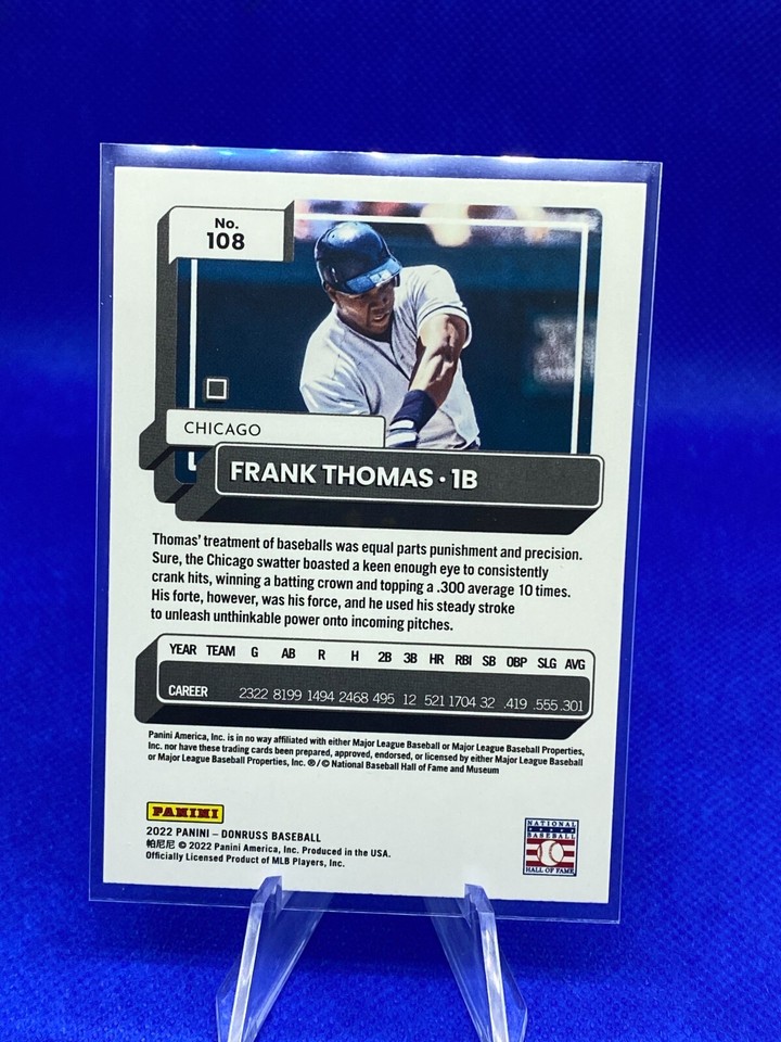 2022 Donruss Baseball 108 Frank Thomas - Chicago White Sox | eBay
