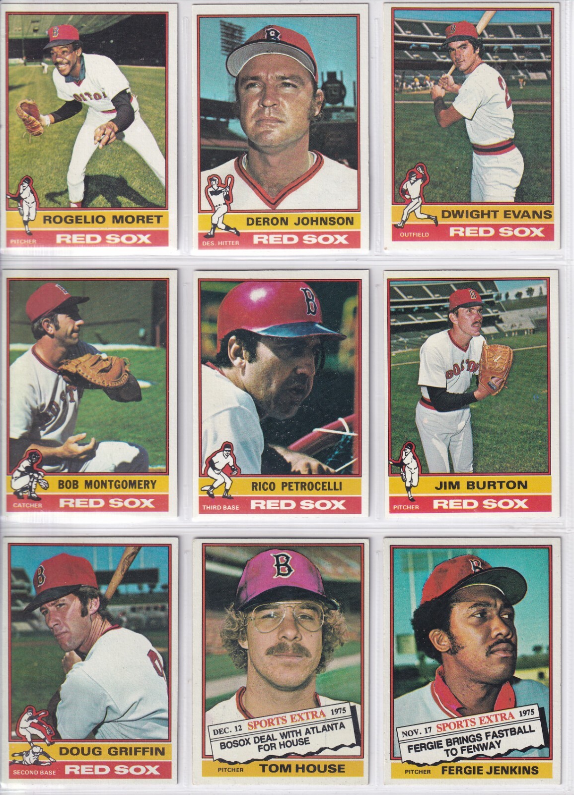 1976 Topps Boston Red Sox Baseball Team Set (29 Cards) | eBay