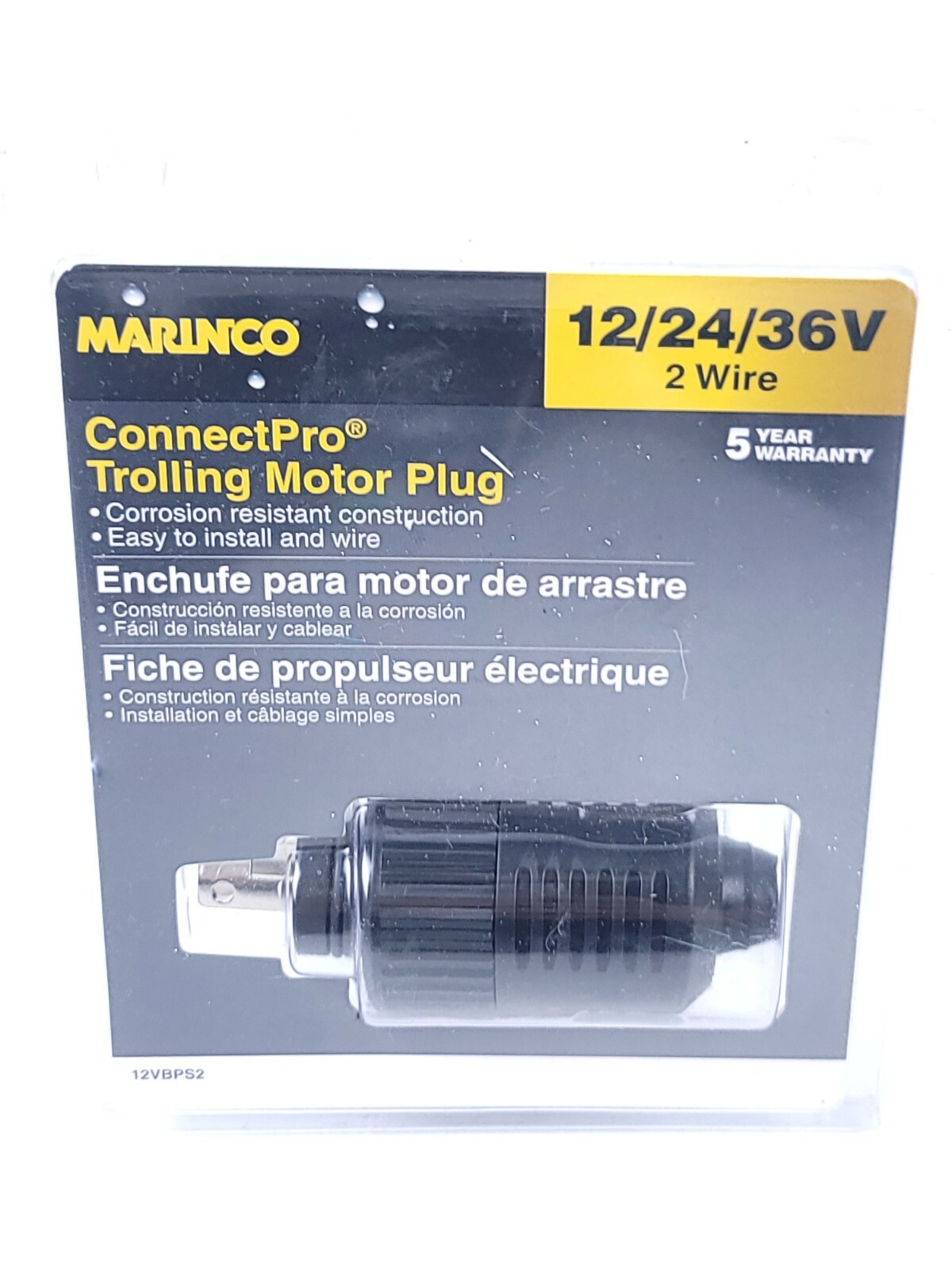 Marinco 12VBPS2 OEM Connect PRO Plug; 2-Wire; 40A; Charging / Trolling ...