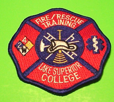 LAKE SUPERIOR MINNESOTA MN COLLEGE TRAINING 3 1/2" FIRE DEPT. PATCH | eBay