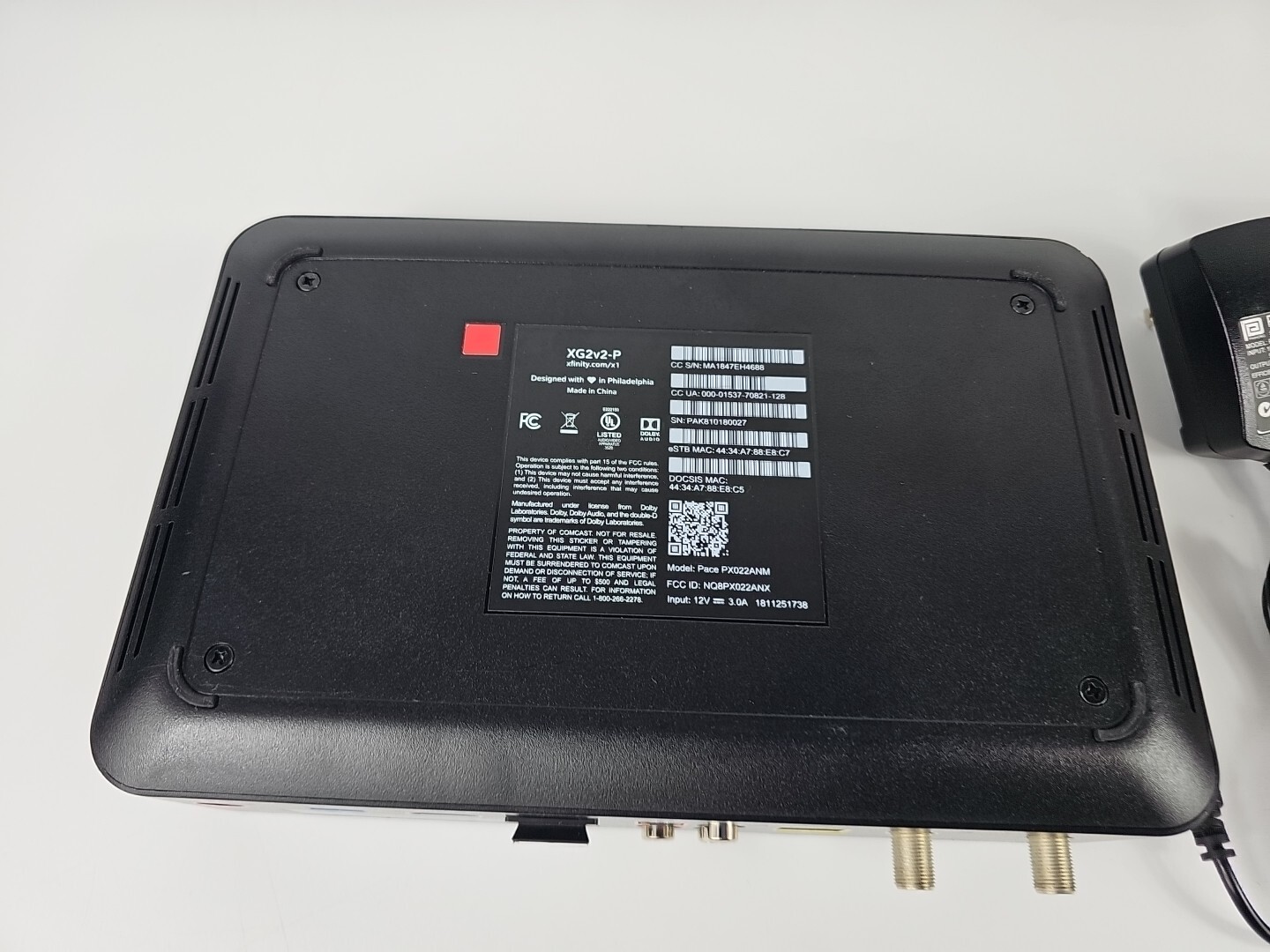 XFINITY XG2v2-P MODEL PX022ANM HD TV CABLE BOX With voice remote for ...