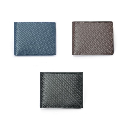 Fashion Men Mini Business Blocking Wallet Male Carbon Fiber Card Coin ...