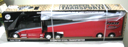 2008 FIRST GEAR POWER HAULING SEMI TRUCK & TRAILER PRESSED STEEL TOY | eBay
