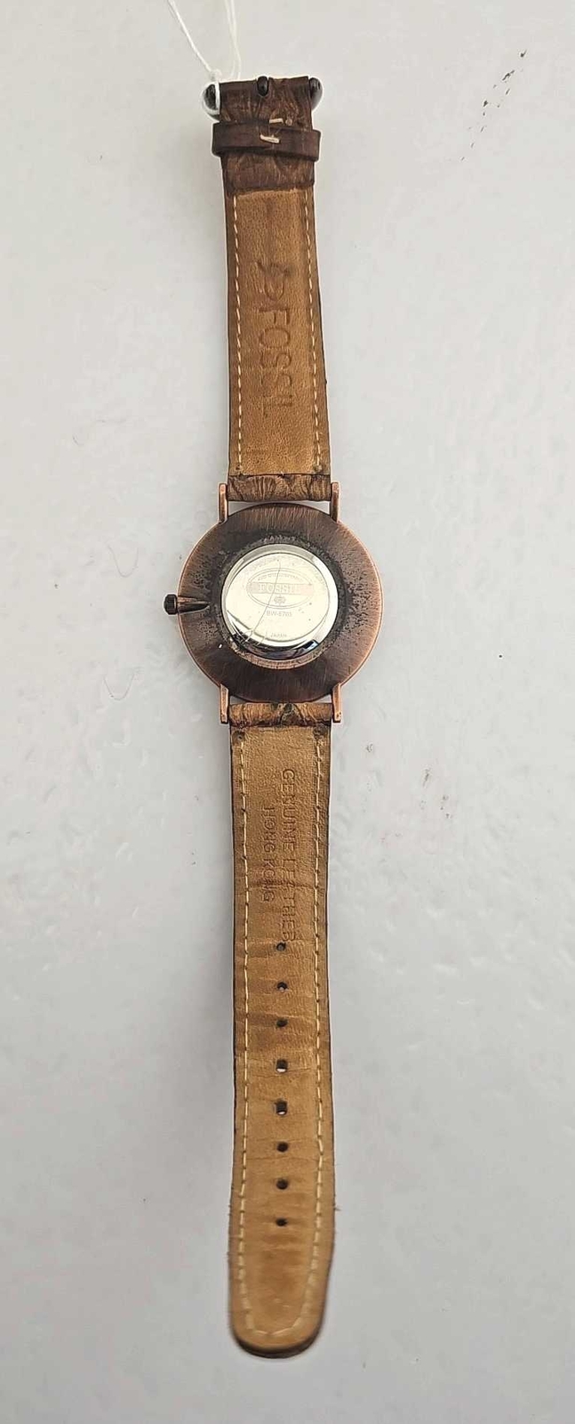 Vintage Fossil 38mm Quartz Watch BW-6705 RARE Stone on Copper Roman ...