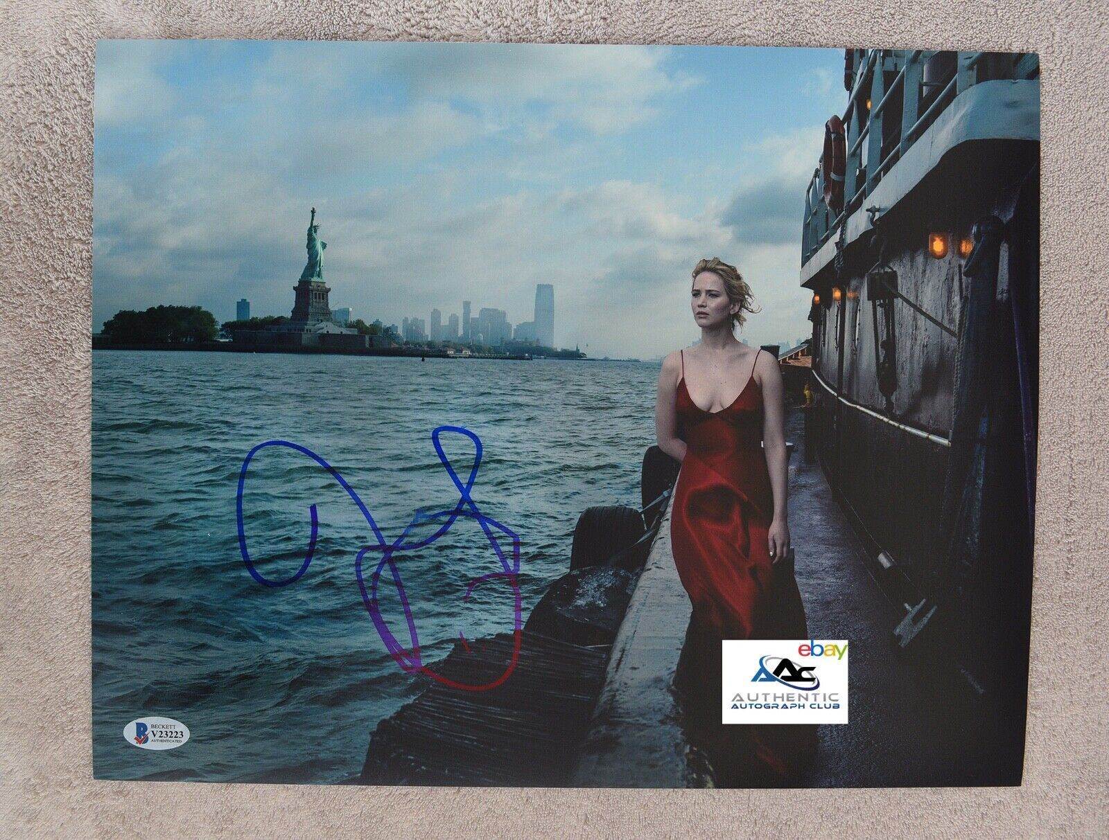 JENNIFER LAWRENCE AUTOGRAPH SIGNED 11x14 PHOTO HUNGER GAMES X-MEN ...