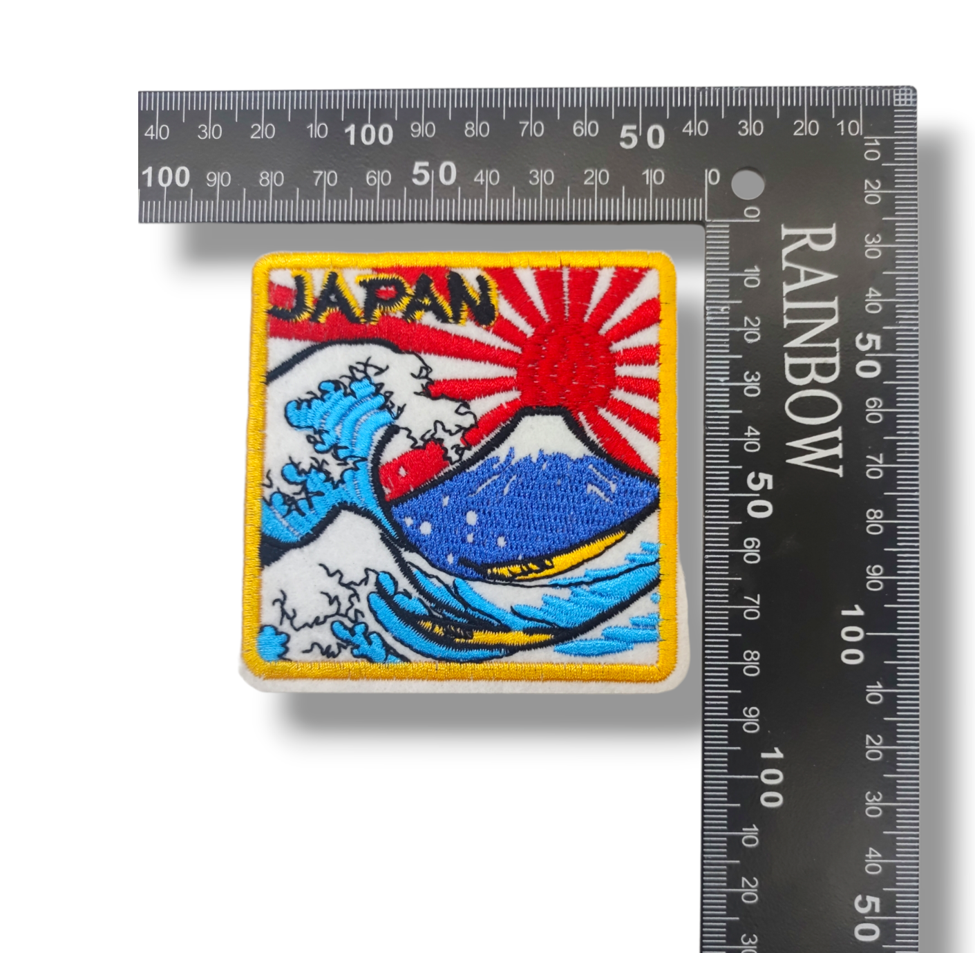 Japan Patch Japan Mountain Sea Sun Waves Drawing Thermoadhesive ...