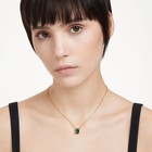 Swarovski Stilla Pendant Necklace Rectangular Cut Green Gold-Tone ...