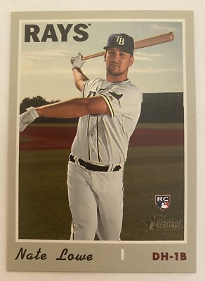2019 Topps Heritage Nate Lowe #604 RC Baseball Card | eBay