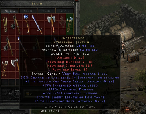 PC XBOX Java Thunderstroke 4 skills DIABLO 2 D2R Non Ladder SC | eBay