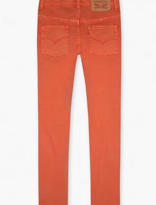 Levi's Boys 511 Slim Fit Pigment Dyed Jeans Rust Orange 14 Regular 27 X ...