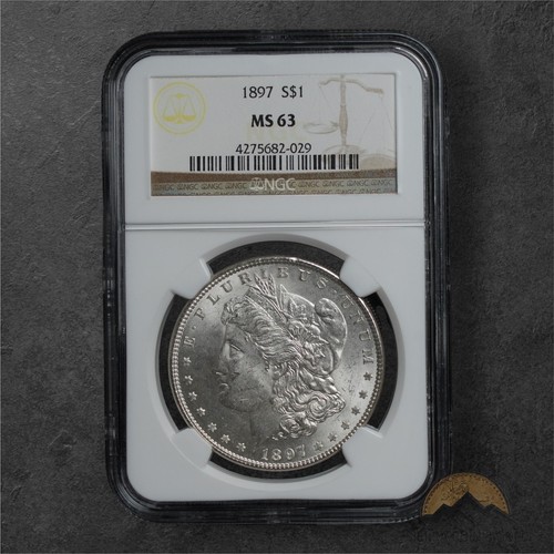 1897 Silver Morgan Dollar $1 - NGC MS63 - Philadelphia | eBay