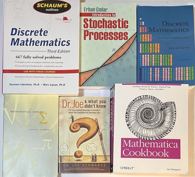 Lot Of 6 Math Books Textbooks Mathematica Cookbook Discrete Mathematics ...