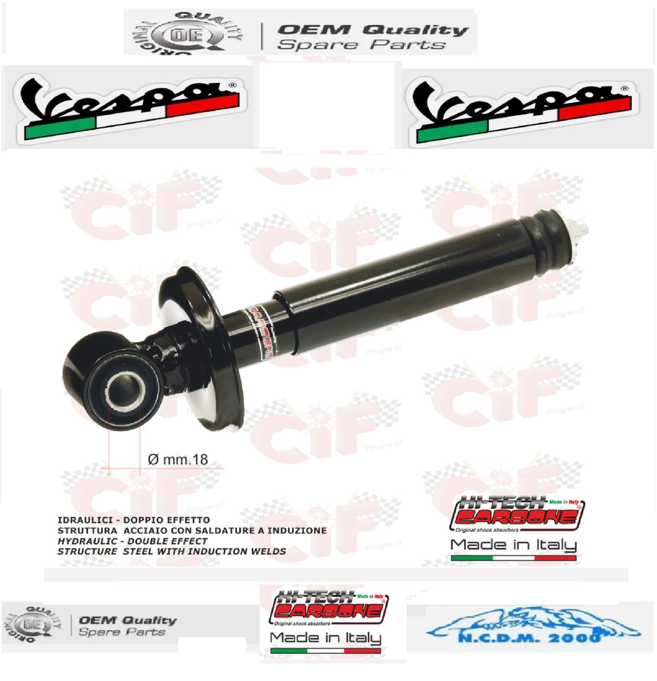 Front Shock Absorber Carbon Piaggio Ape MP 501 220-MP P601 220 - P601V ...