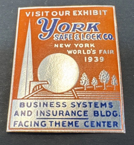 1939 York Safe & Lock New York World's Fair Gummed Foil Label | eBay