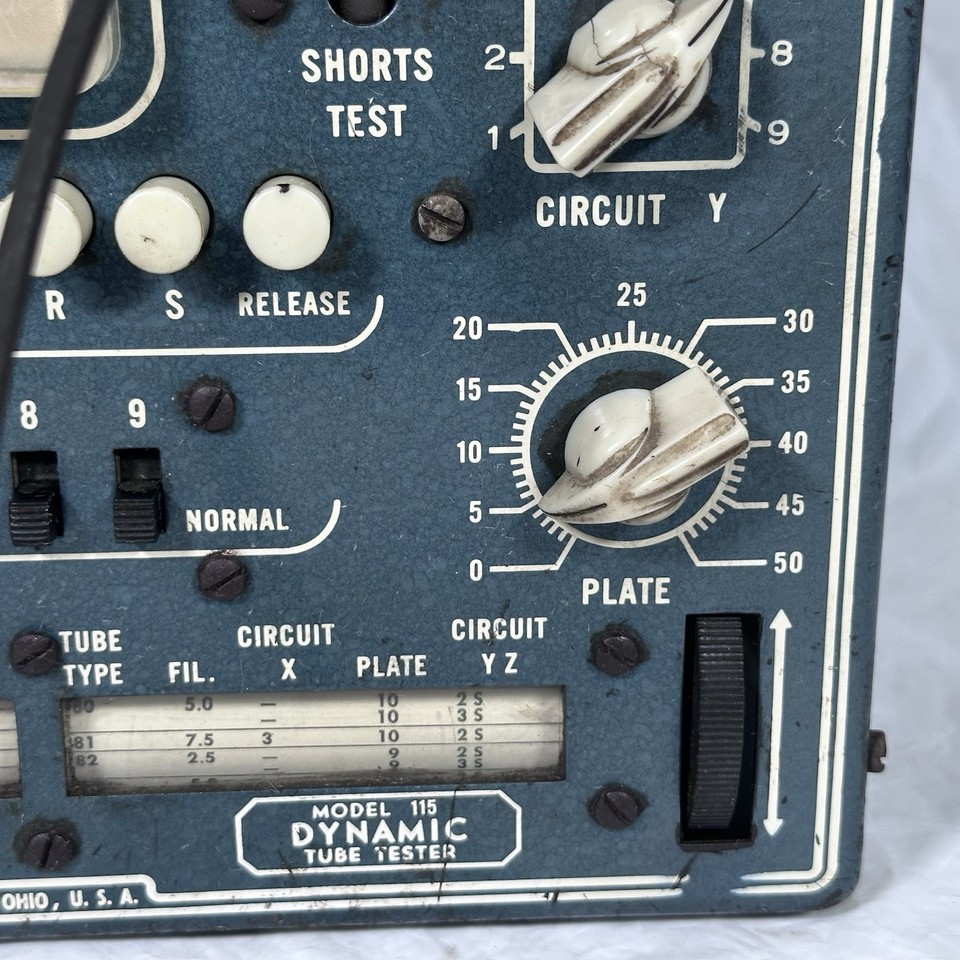 Jackson Dynamic Vacuum Tube Tester Model 115 | eBay