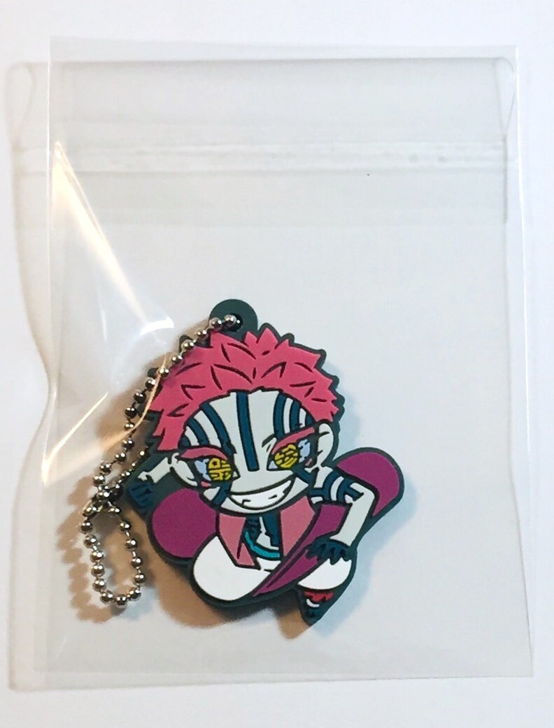 Akaza Rubber Strap Charm Kimetsu no Yaiba Demon Slayer Banchoukou Japan ...
