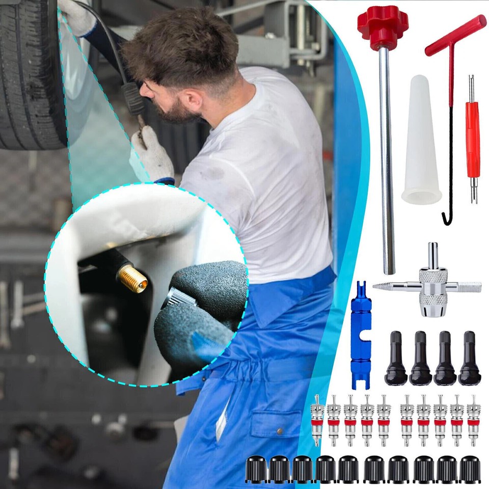 Tire Valve Stem Core Replacement Tool Kit TR413 Valve Core Remover ...