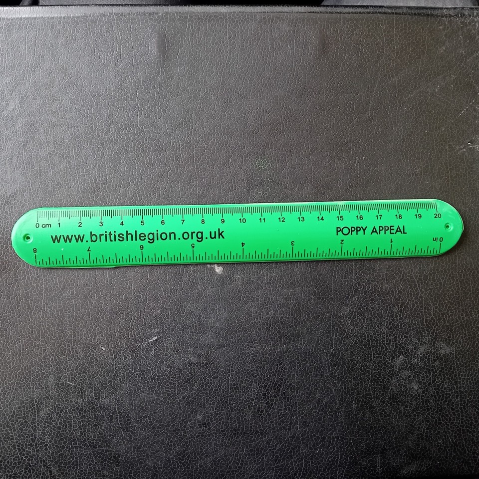 RBL RUBBER "SNAP BRACELET" RULER 8" FOR REMEMBRANCE - COLLECTIBLE - NEW ...