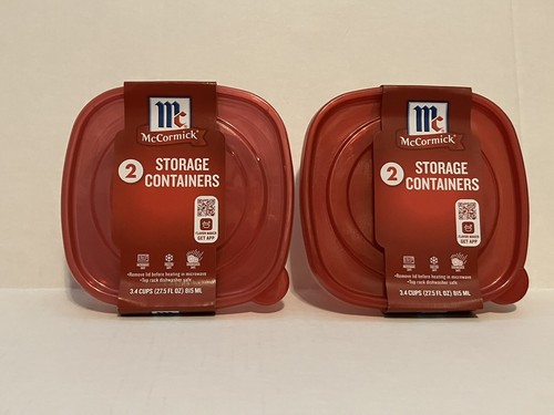 McCormick Food Storage Container Red (2 pieces)- Set of 2 | eBay