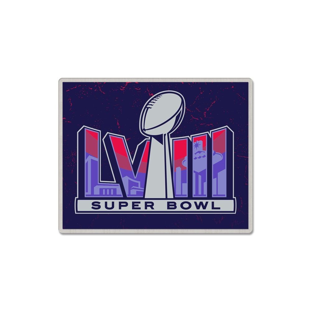 Super Bowl 58 LVIII Logo/Generic Logo Rectangle Lapel Pin Las Vegas | eBay
