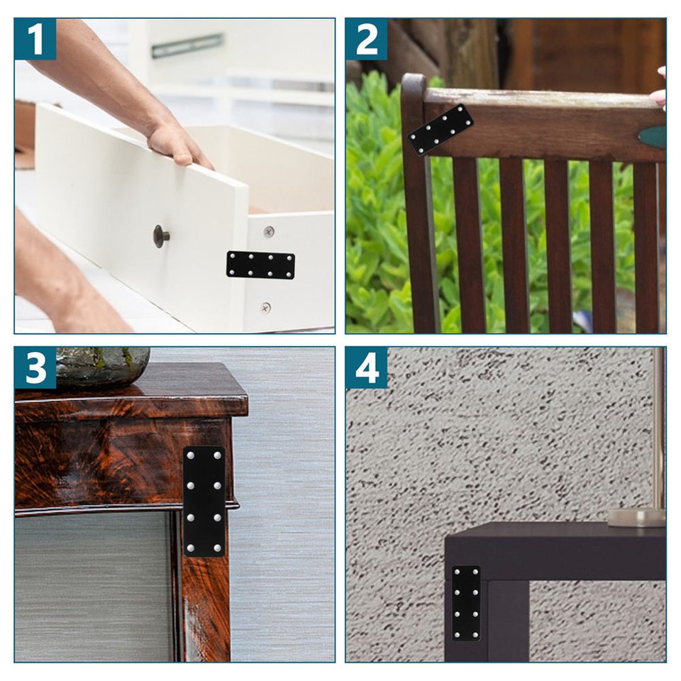 Mending Plates Flat Strap Bracing Corner Wood Stainless Steel Flat ...