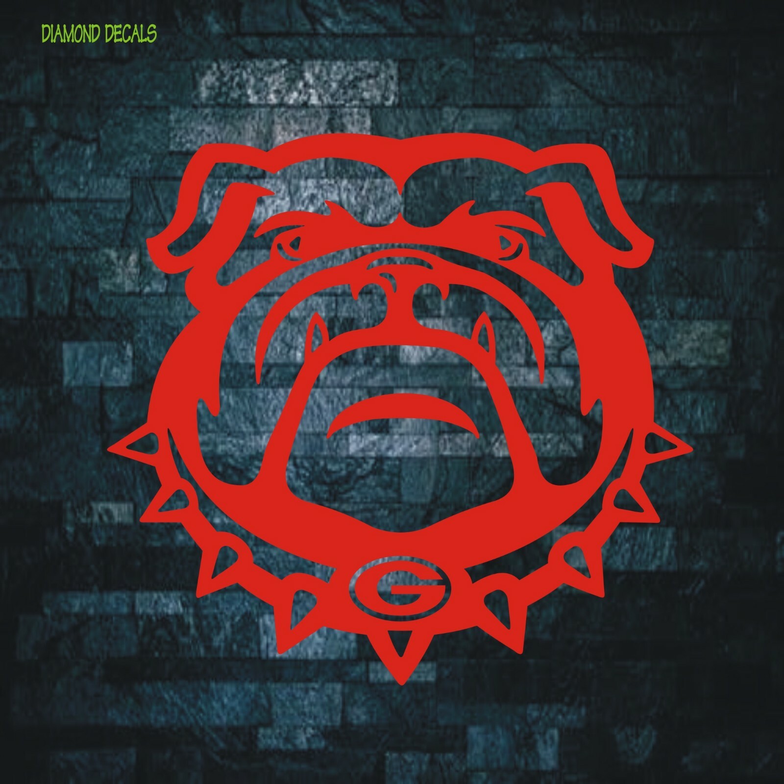 Georgia Bulldogs Dawg Face Only Vinyl Decal UGA Car Truck Window ...