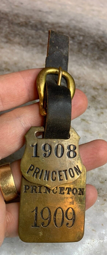 RARE Antique 1908-1909 Brass PRINCETON UNIVERSITY Medal Badge Button ...