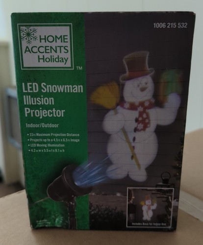 Home Accents Holiday LED Snowman illusion Christmas Projector ...