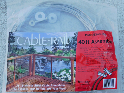 Feeney CR-6340-PKG Wood Cable Rail Assemblies - 1/8", 40' for sale ...