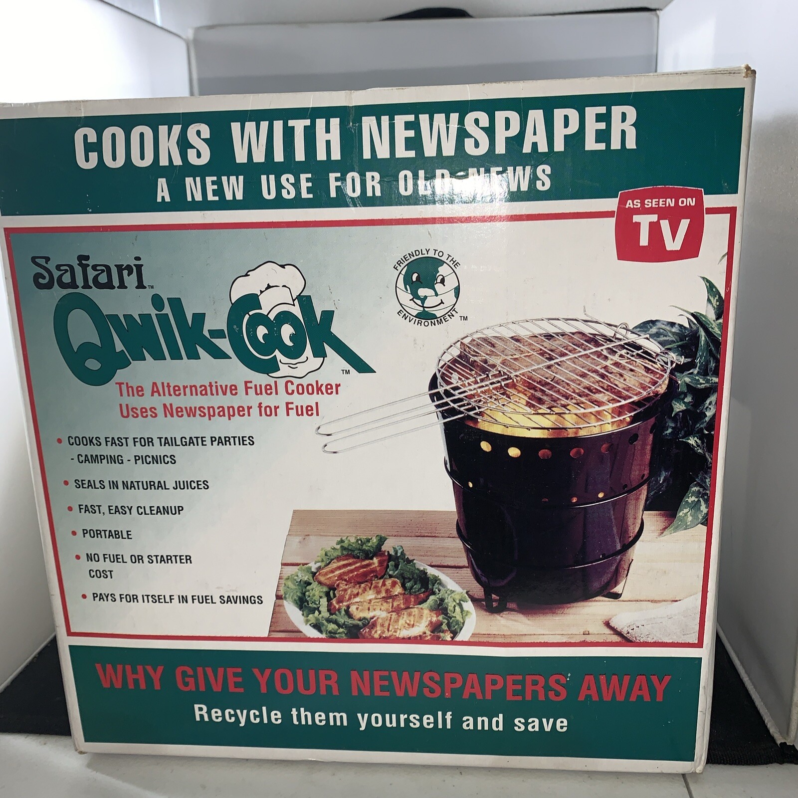 Vintage As Seen On TV Safari Qwik-Cook Grill Alternative Fuel Cooker ...