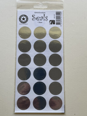 108 Round Silver Stickers 2.5cm Diameter Metallic Silver 108 Stickers ...