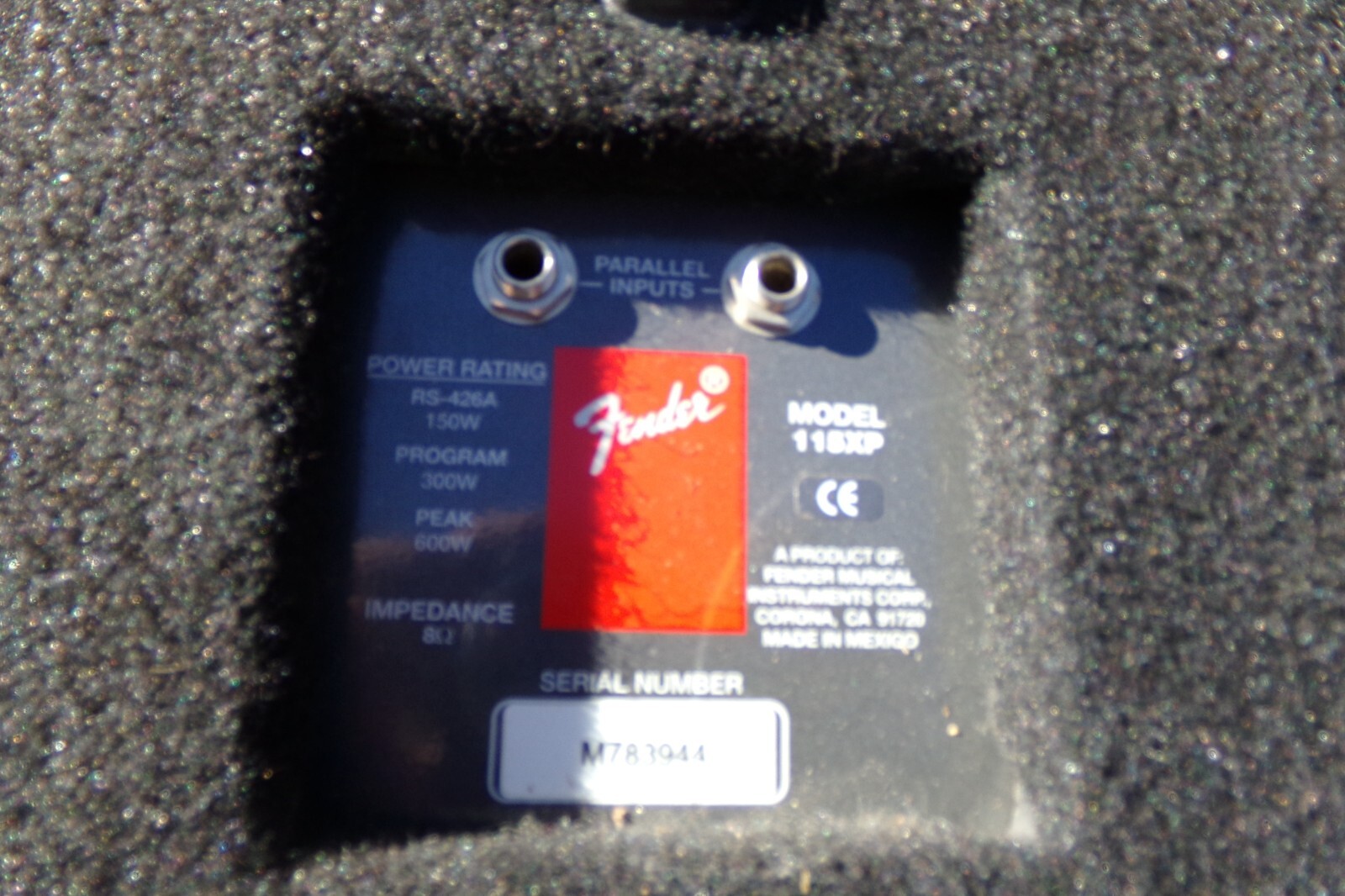 Fender- 115XP loudspeaker, black carpet | eBay