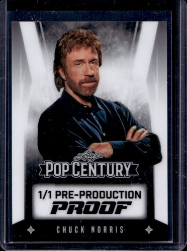 2025 Leaf Metal Pop Century Chuck Norris White Pre Production Proof #1/ ...