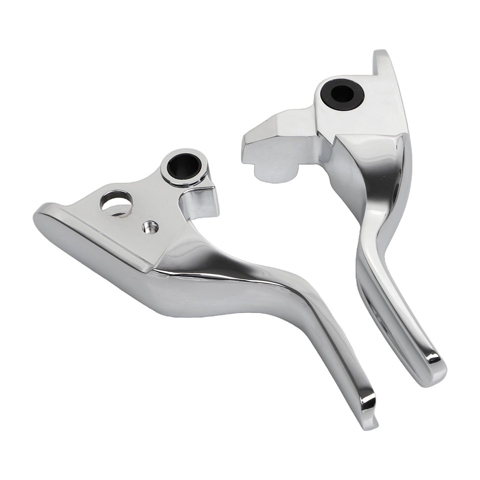 Chrome Smooth Shorty Brake Clutch Levers For Harley Electra Street ...