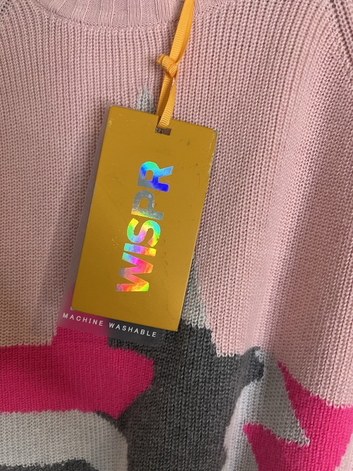Brodie Wispr Cashmere Star Jumper – Pink – Size Large – New With Tags ...