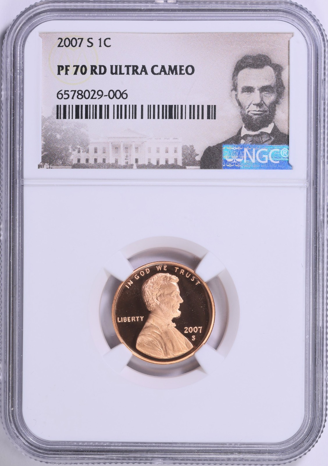 2007 S Lincoln Memorial Cent Penny Proof NGC PF 70 RD UCAM LINCOLN ...