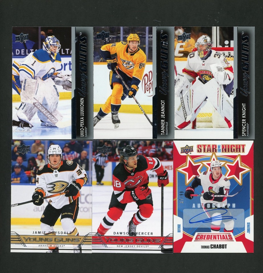 2000-2022 UD YOUNG GUNS L0T (87) TURCO LETANG KREJCI J. ROBERTSON ...