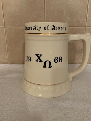 Vintage Chi Omega Christmas Formal 1968 Stein Mug University of Arizona ...