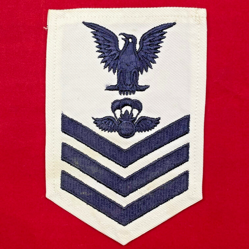 U.S. Coast Guard PO1 Aviation Survival Rescue Swimmer White Rank Rating ...