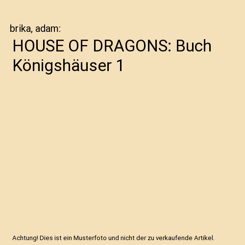 House Of The Dragon Buch