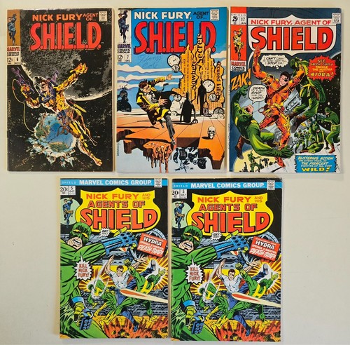 Nick Fury Agent of SHIELD Marvel #6, 7, 17 & Agents Of Shield #5, 5 Lot ...