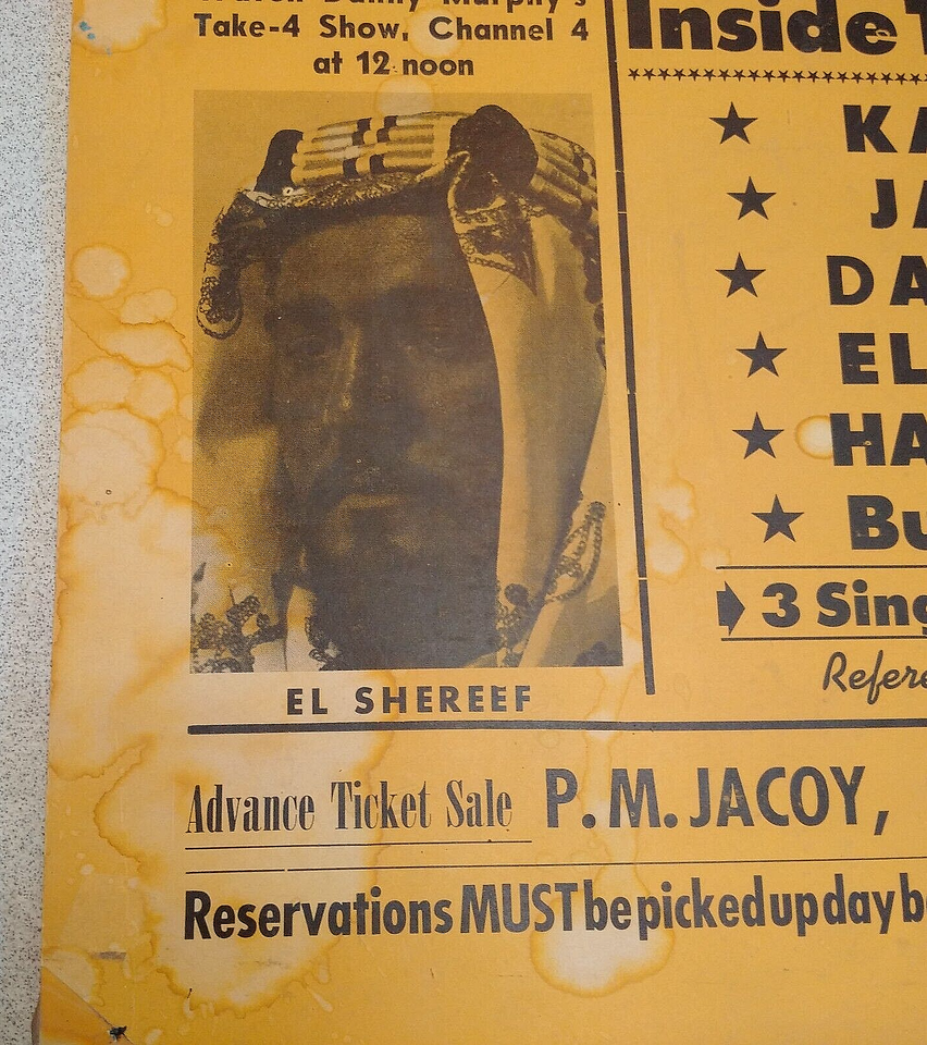 Wrestling Poster Match Card 1960 Portland Inoki Kazimoto Rookie Spokane ...