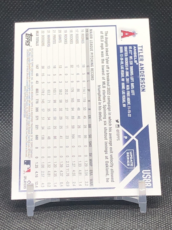 2023 Topps Update Tyler Anderson Pumpkin parallel Rare US88 | eBay