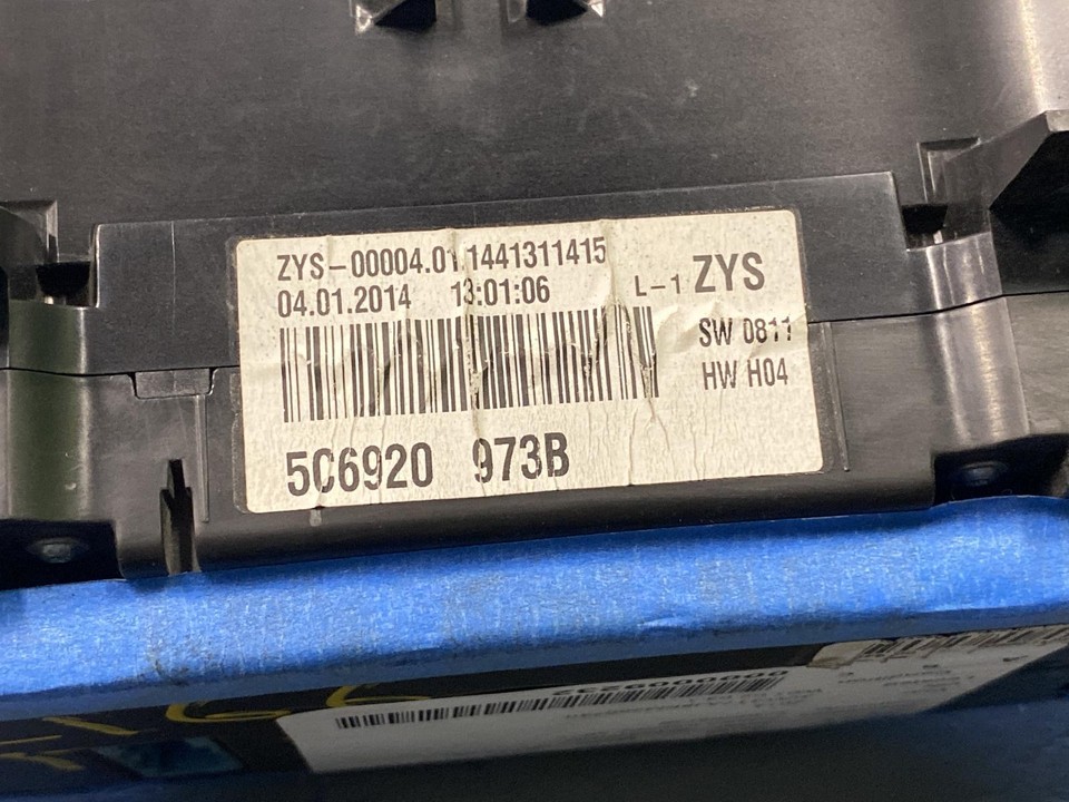 VOLKSWAGEN JETTA GLI Speedometer Cluster 5C6 920 973 B | eBay