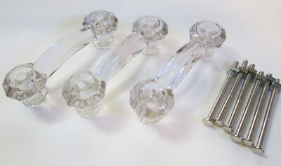 Drawer Pulls - Vintage Clear Glass Drawer