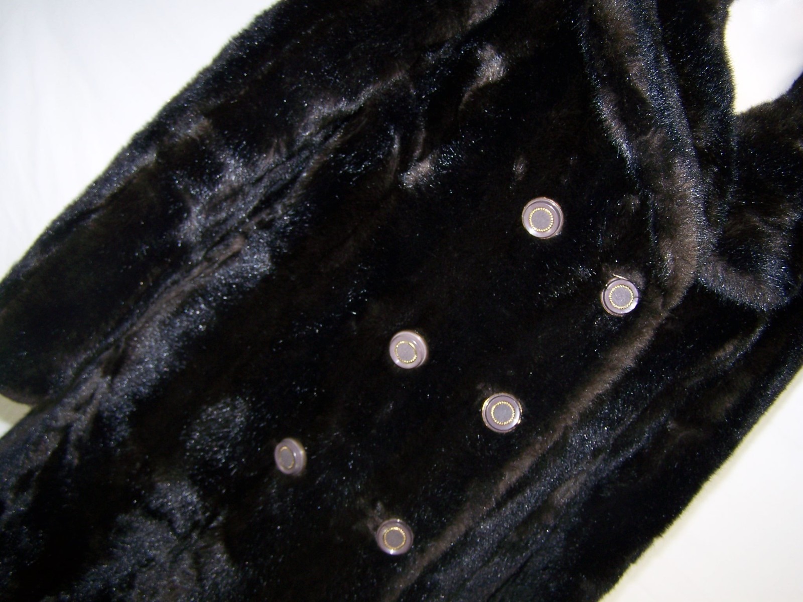 Comme Du Vrai Coat Brown Womens Medium 8 10 Monique Paris Faux Fur CDV ...