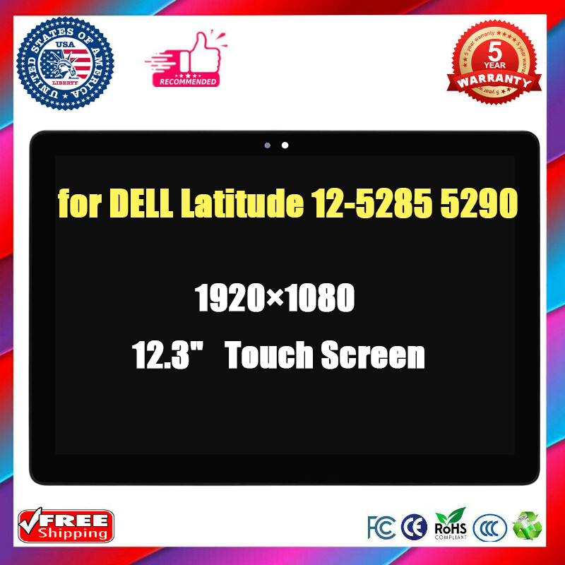 12.3" for DELL Latitude 12 5285 5290 VKJCN 0VKJCN LCD Touch Screen ...