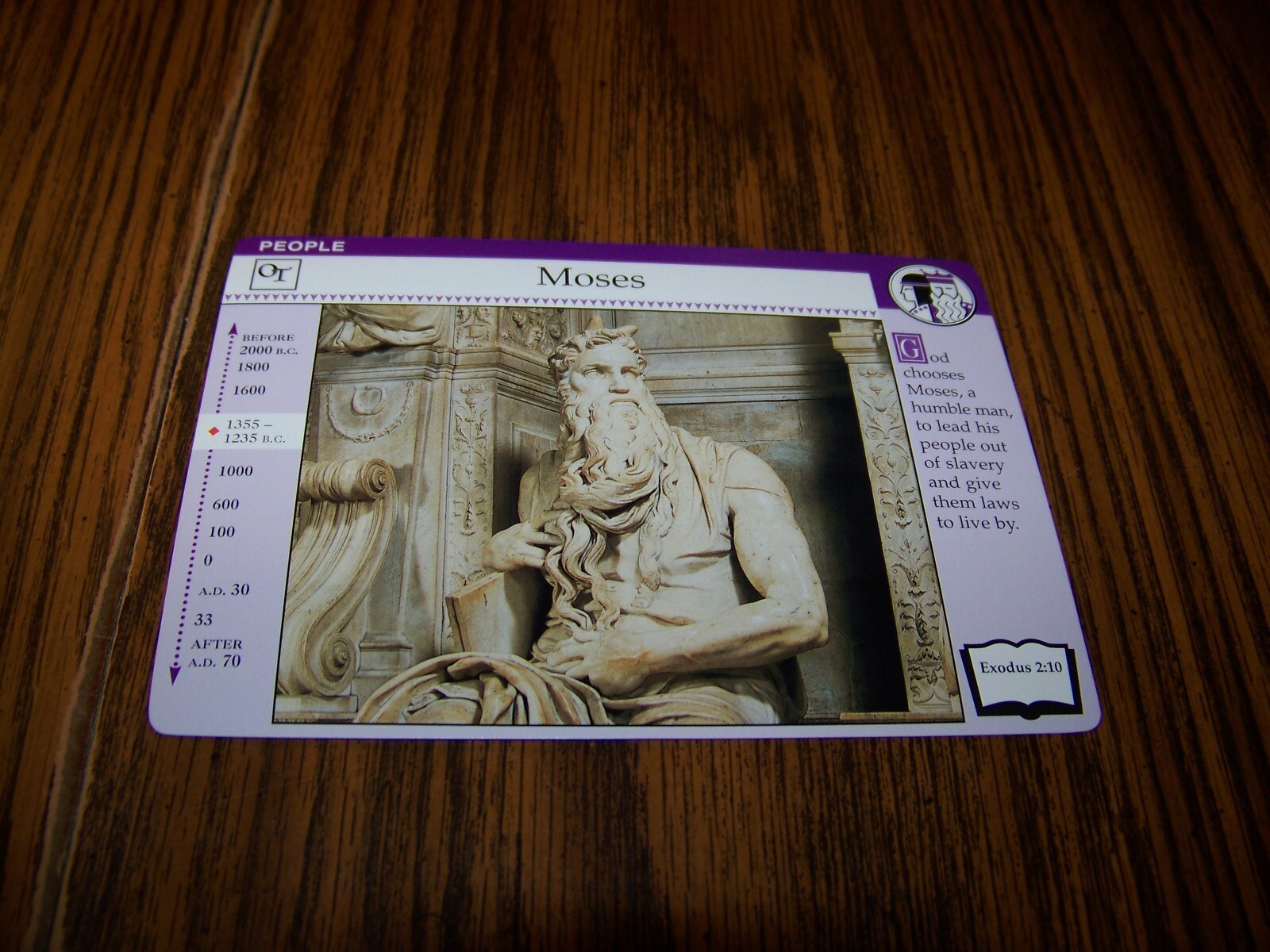Moses People of the Bible Photo / Information Card 1996 | eBay